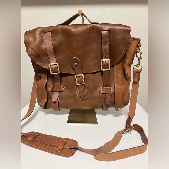 J. Crew | Bags | J Crew Montague French Military Saddlebag Leather ...